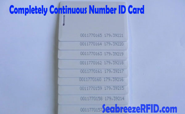 Full Serial Number ID Card, Completely Continuous Number ID Card ...