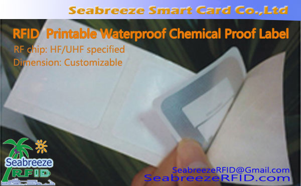 RFID Printable Waterproof Chemical Proof Sticker, UHF Printable ...