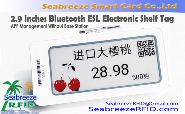 2.9 Inches Bluetooth ESL Electronic Shelf Tag Mobile Phone APP ...